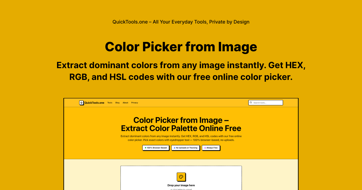 Color Picker from Image – Extract Colors Online | QuickTools.one